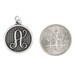 Cursive Monogram Initial Letter Sterling Silver Charm or Pendant (with ...