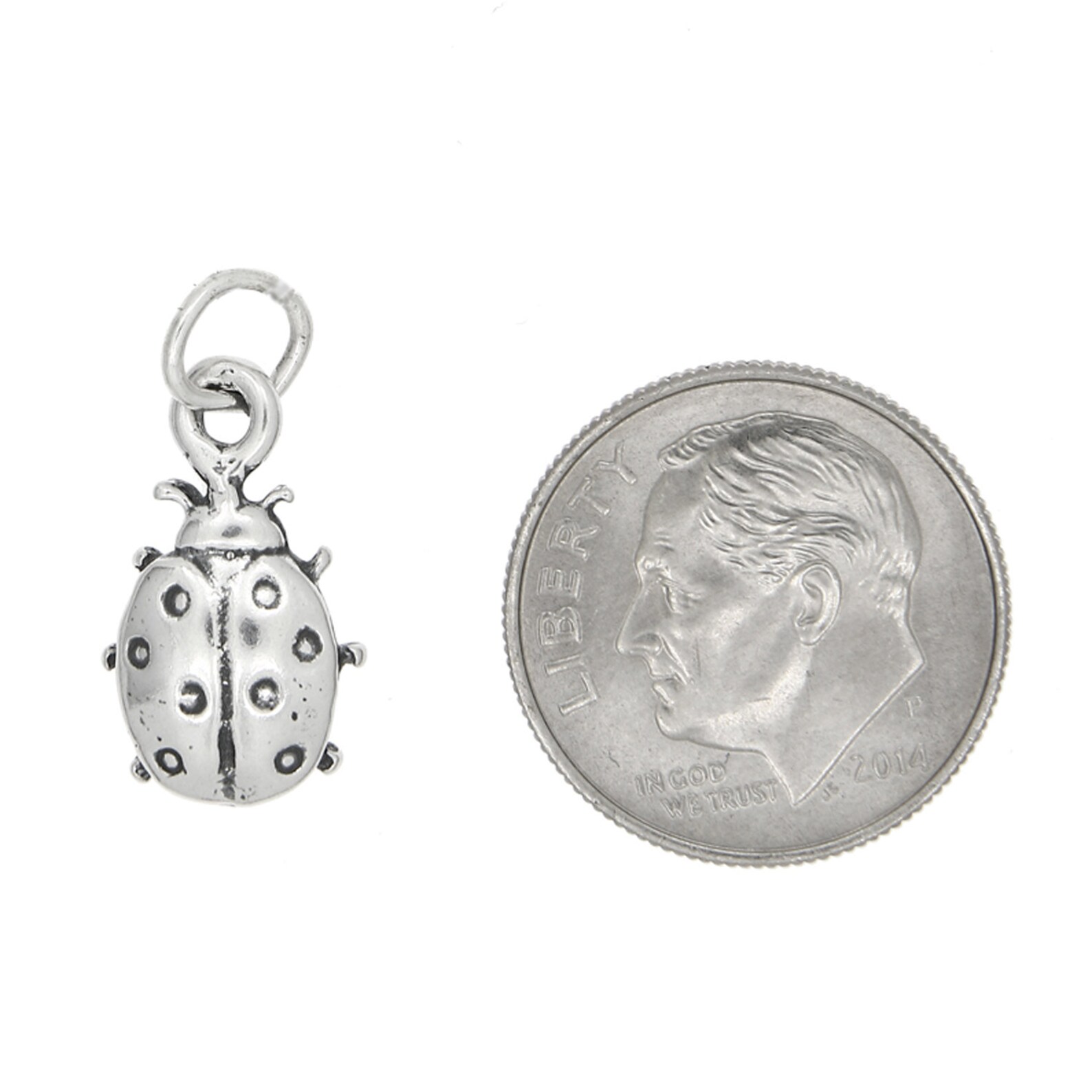 Sterling Silver Ladybug Charm 3d Charm with Options | Etsy