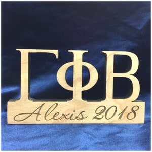 Personalize Monogram Greek Letter Wooden Wood Letter Sorority or ...