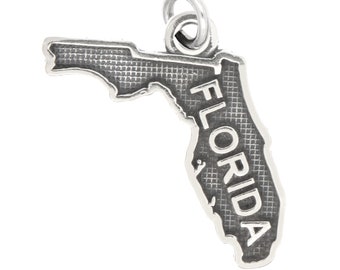 Silver Florida Charm - Etsy