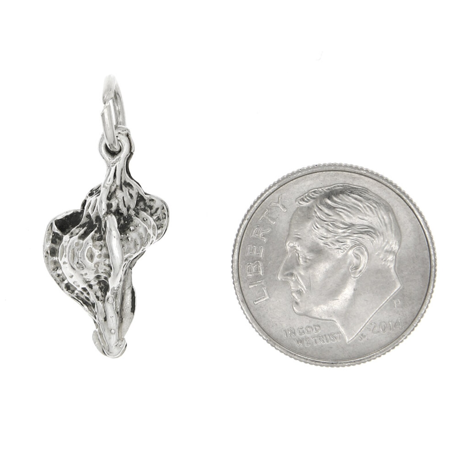 Sterling Silver Conch Shell Charm 3D Charm With Options - Etsy