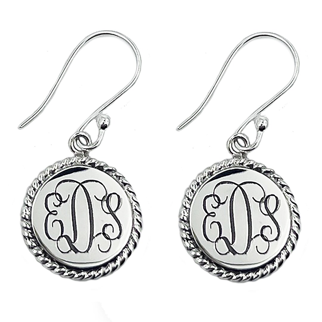 Sterling Silver Monogrammable Engravable Round Rope Trim Rope Edge ...