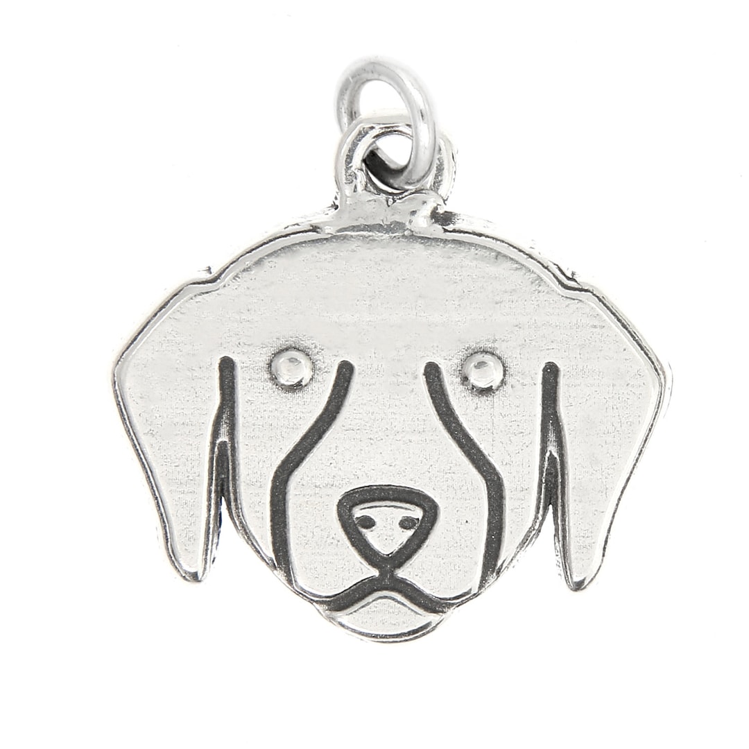 Labrador Retriever Golden Retriever Dog Face LGU® Sterling Silver Puppy ...