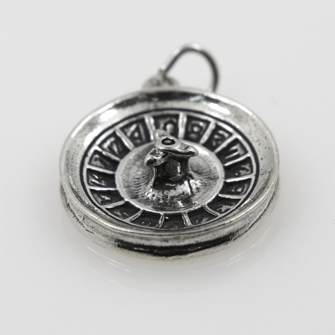 Sterling Silver Roulette Wheel Table Charm with Options - Etsy