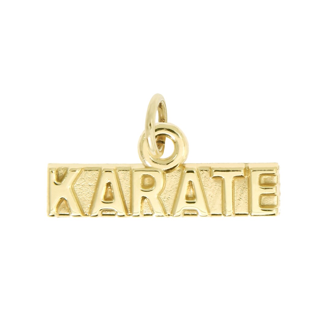 Sport Karate Martial Arts 14kt Yellow Gold Polished Charm Pendant - Etsy