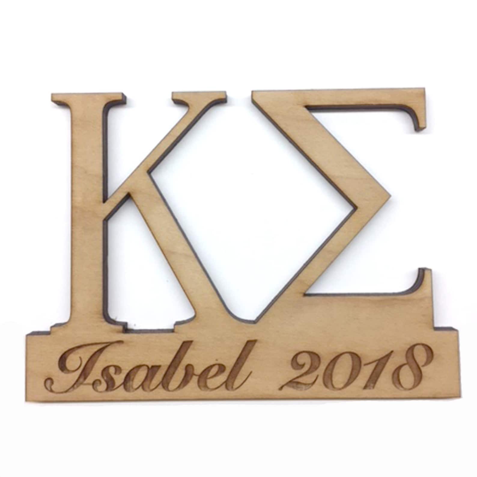 Personalize Monogram Greek Letter Wooden Wood Letter Sorority - Etsy