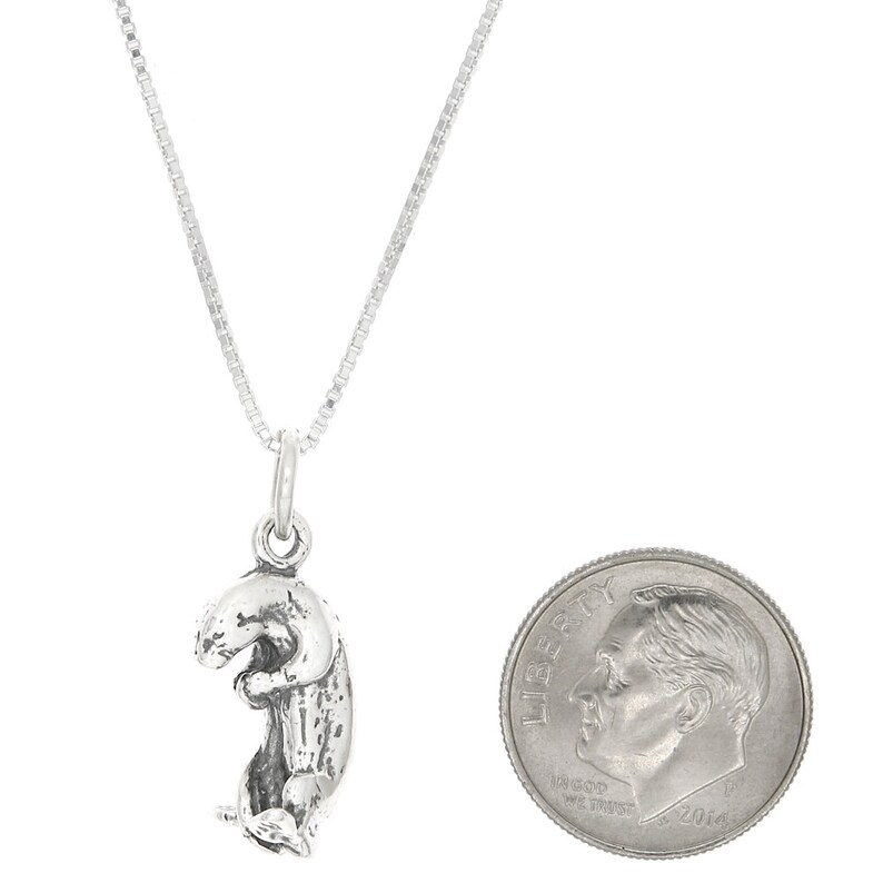 Sterling Silver Sea Otter Charm 3D Charm with Options - Etsy