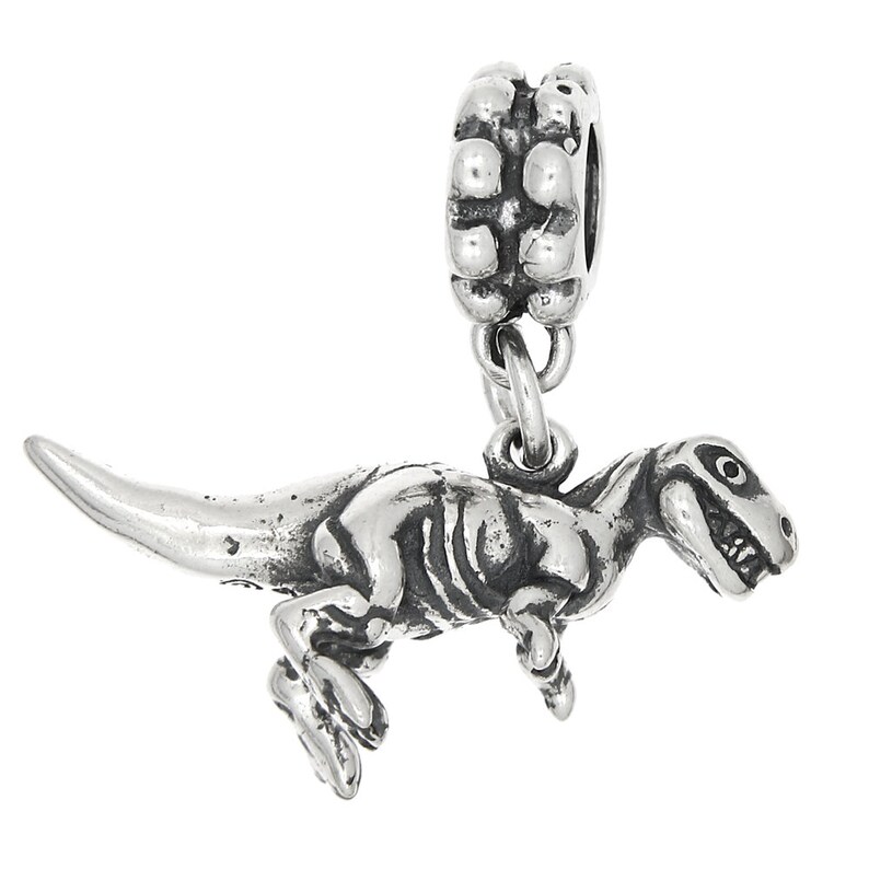 Sterling Silver Tyrannosaurus Rex T-rex Dinosaur Charm Pendant | Etsy