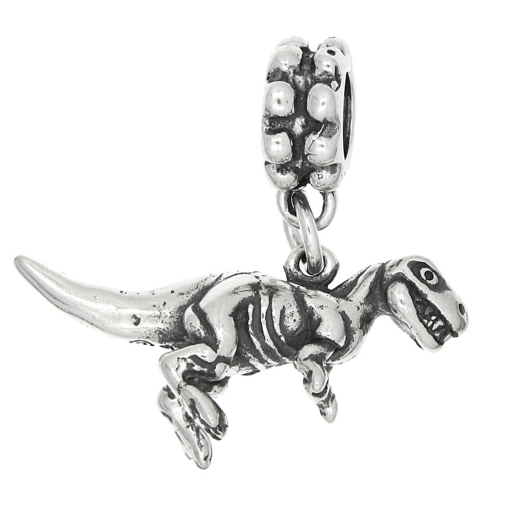 Sterling Silver Tyrannosaurus Rex T-rex Dinosaur Charm Pendant | Etsy