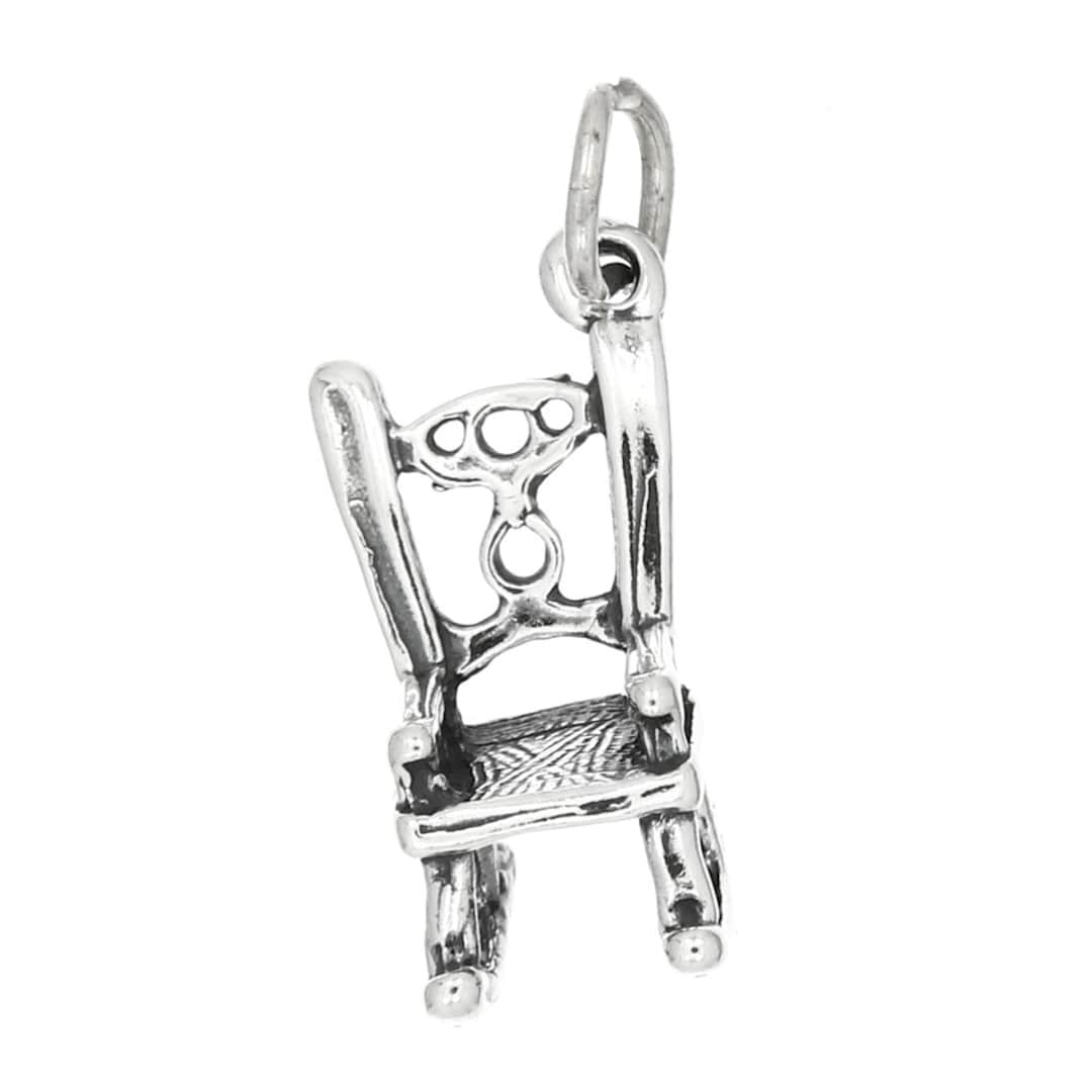 Rocking Chair Sterling Silver Charm Pendant (3D Charm) -with Options - Etsy