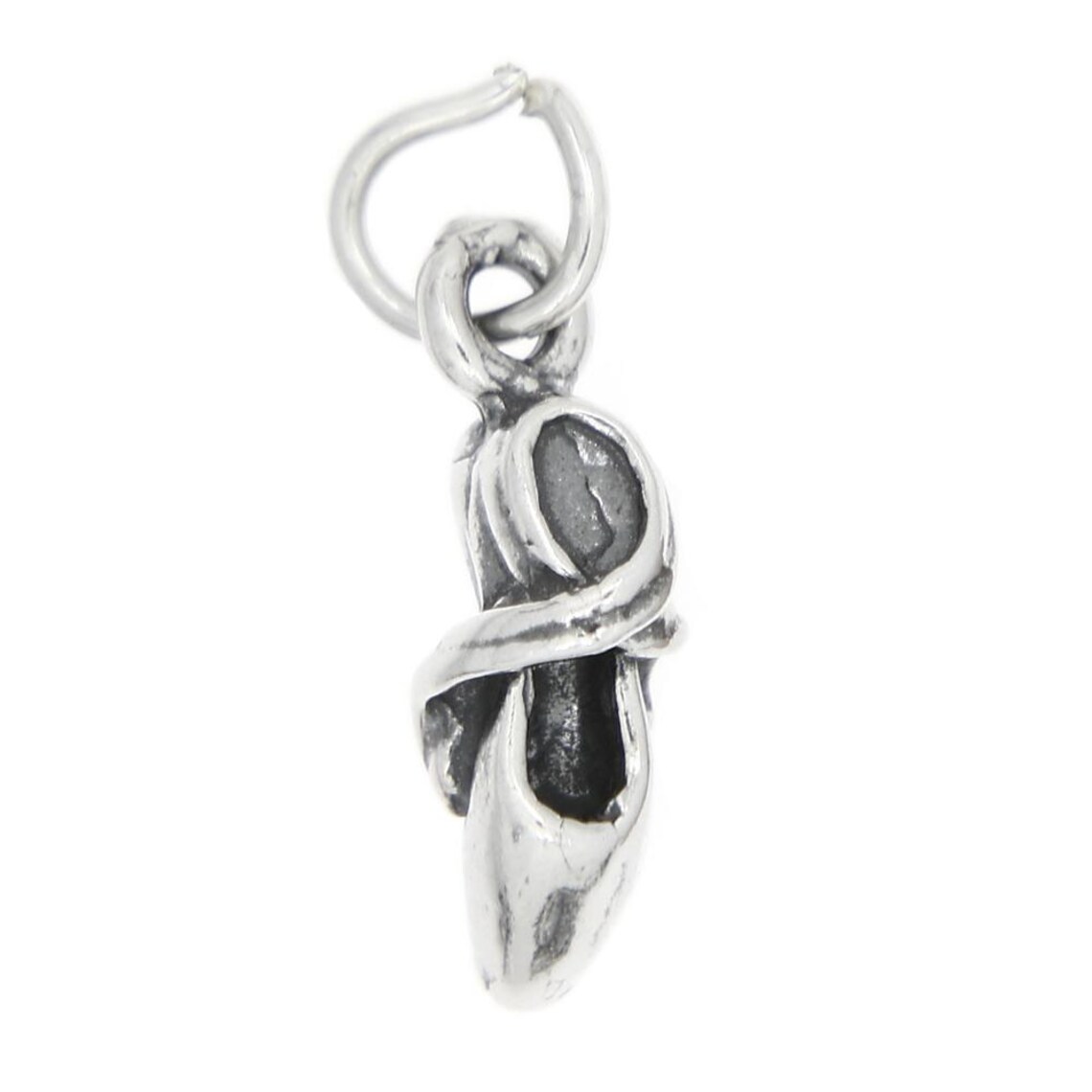Ballet Slipper Pointe Shoe Sterling Silver Ballerina Charm Pendant (one ...
