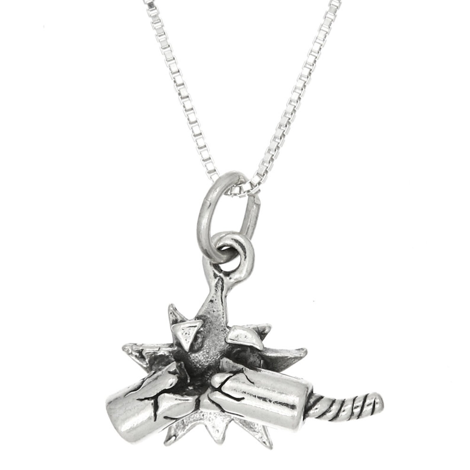 Sterling Silver Fireworks Charm Pendant 3D Charm with - Etsy