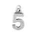 Sterling Silver Number 5 Years Five Charm Pendant - Etsy