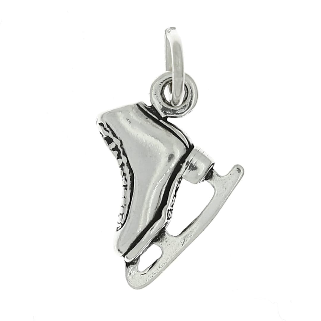 Sterling Silver Figure Skate Ice Skate Figure Skating Charm or Pendant ...