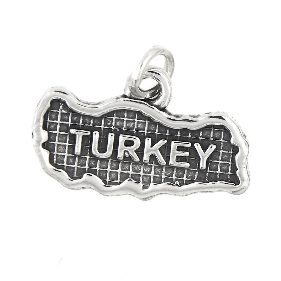Turkey Travel Charm Sterling Silver - Etsy
