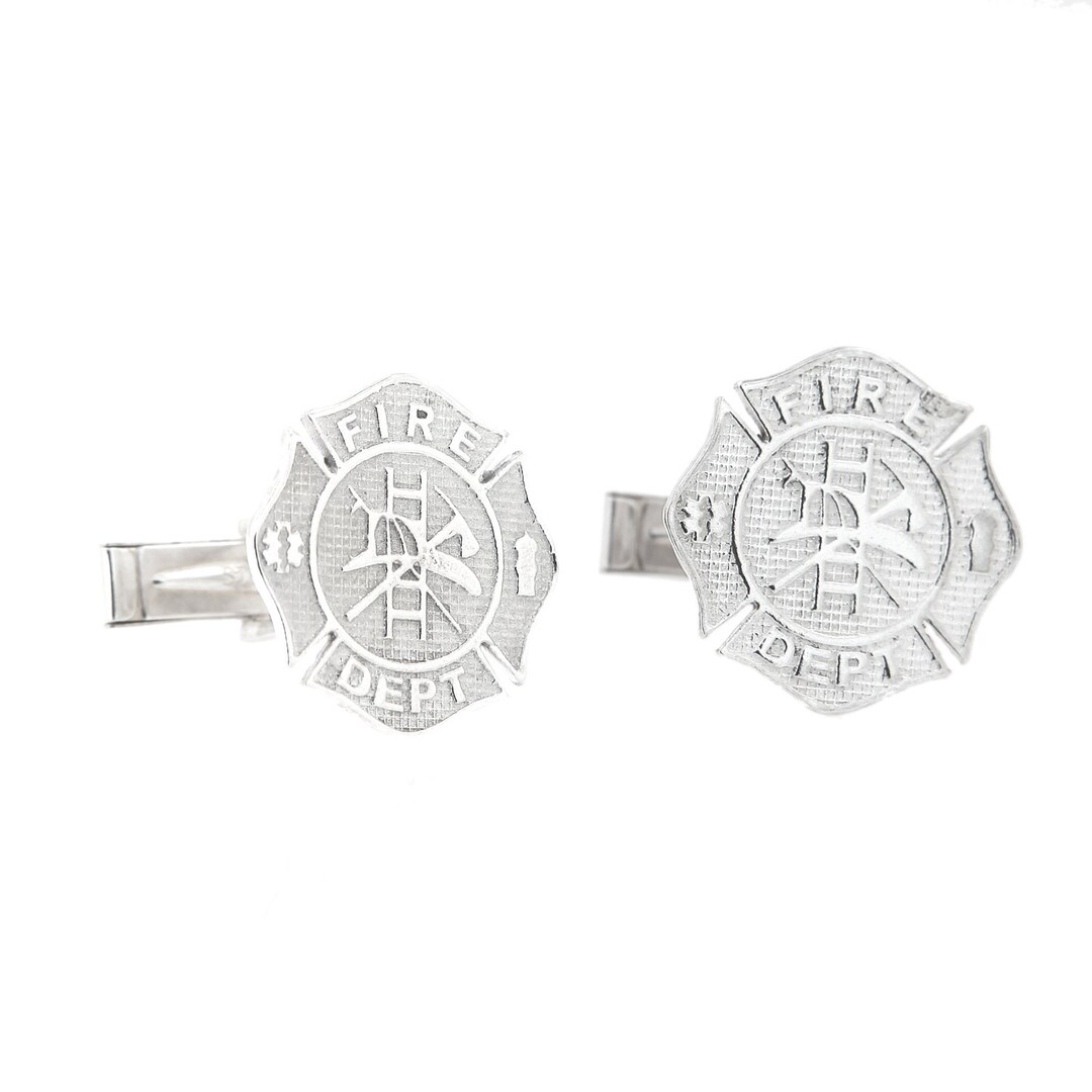 Firefighter Fire Department Fireman Fireman Shield Sterling Silver ...