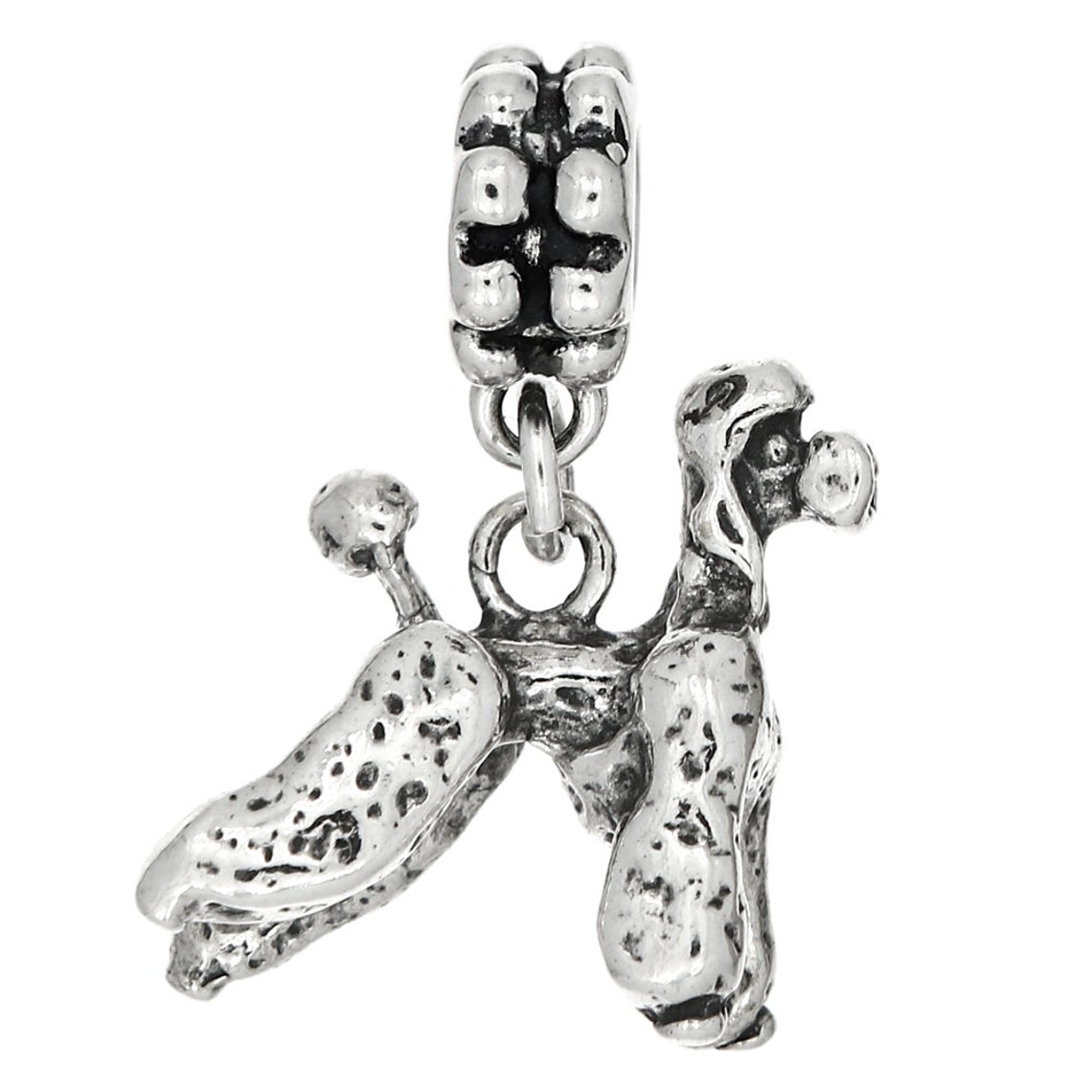 Sterling Silver Fancy Poodle Dog Charm Pendant 3D Charm - Etsy