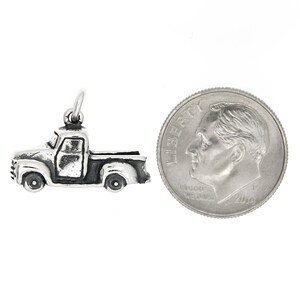 Sterling Silver Pick up Truck Charm 3d Charm with Options - Etsy