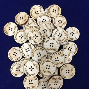 Personalized Logo Name Custom Button Personalized Wood Buttons Knitting ...