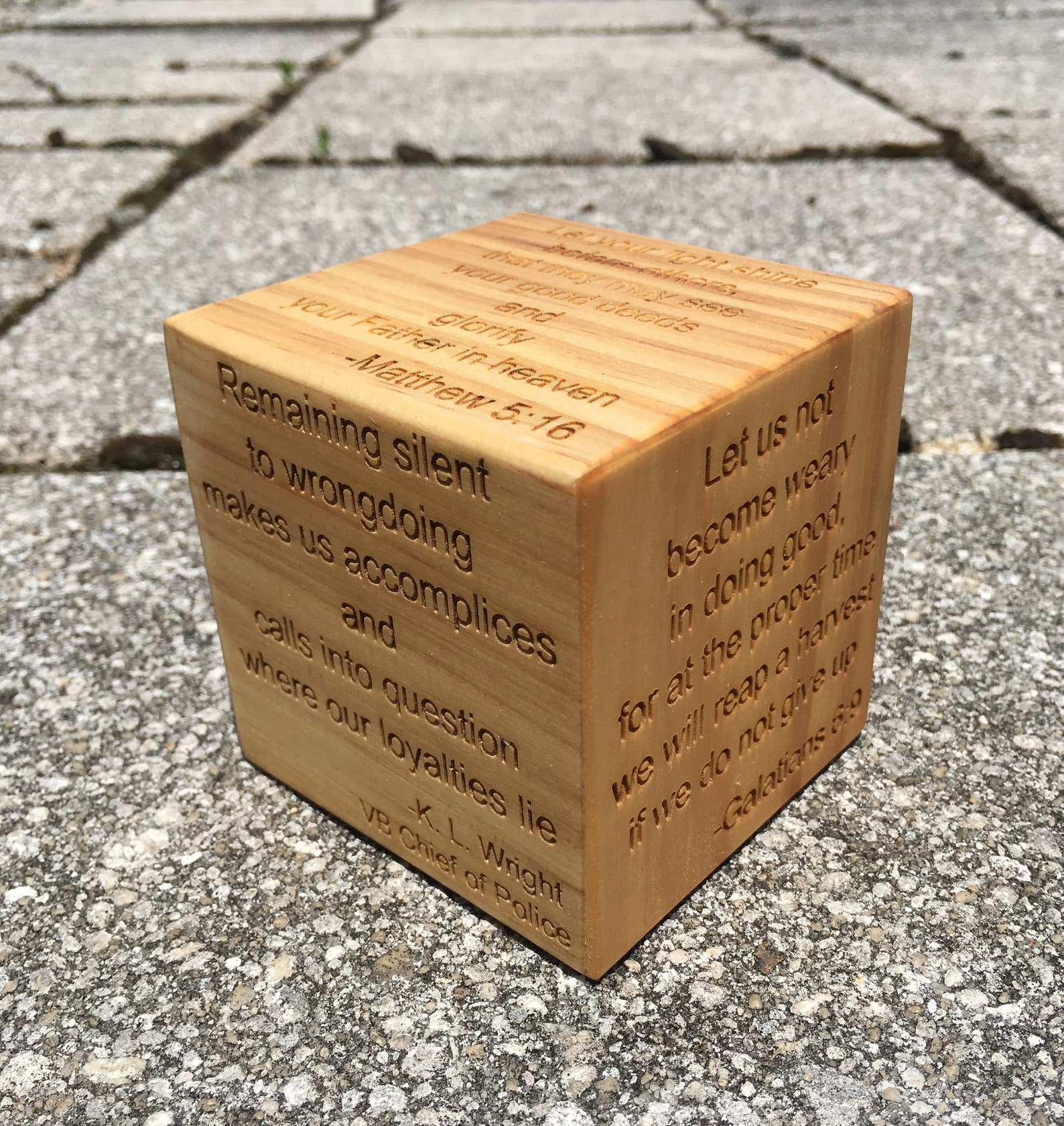 3 Inch Cube Personalized Nursery Decoration Keepsake Wood | Etsy