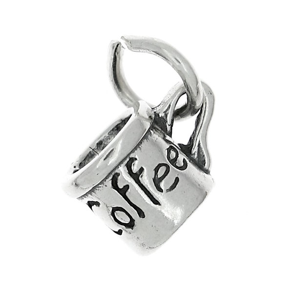 Sterling Coffee Cup Charm - Etsy