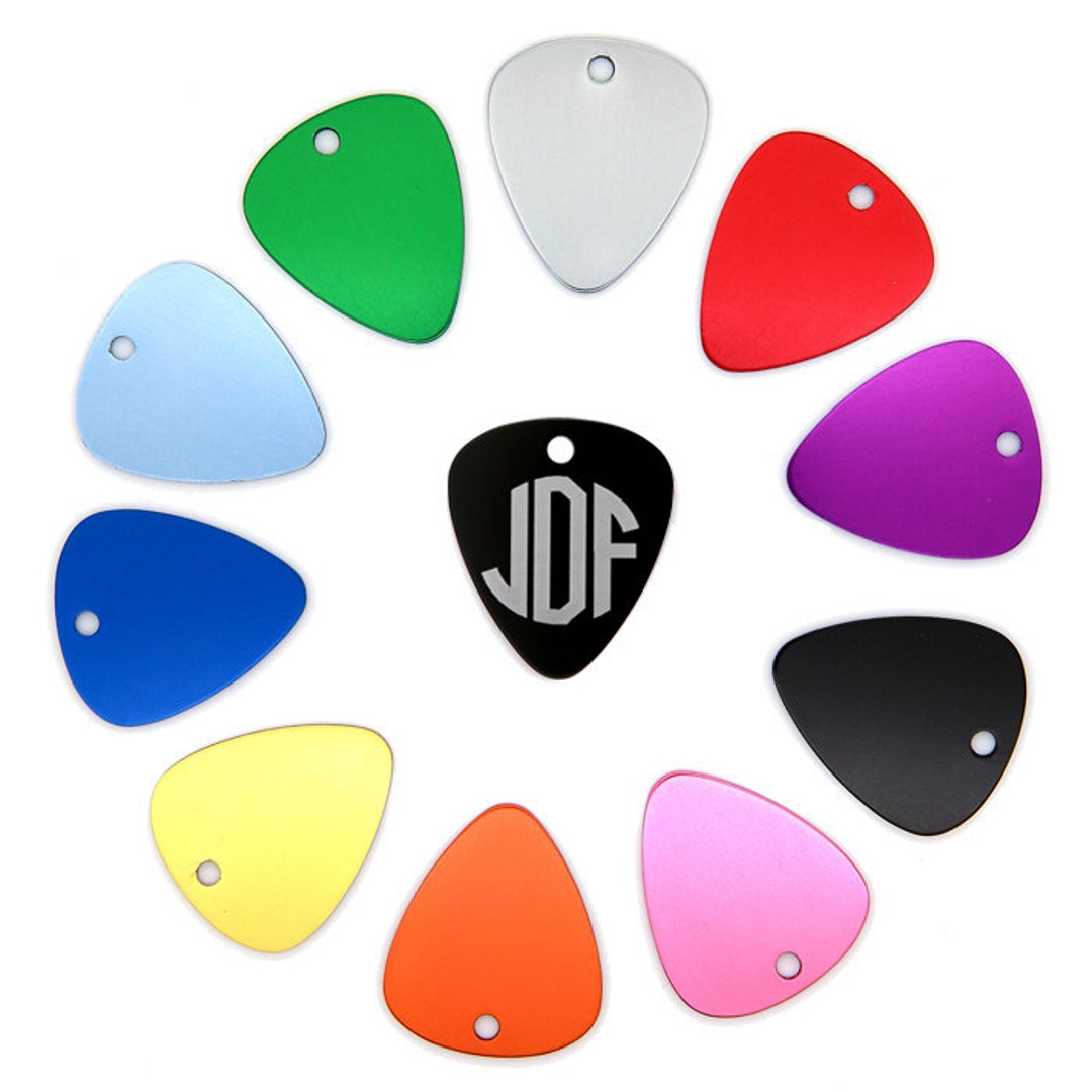 Monogramable Personalized Classic and Colorful Guitar Pick - Etsy