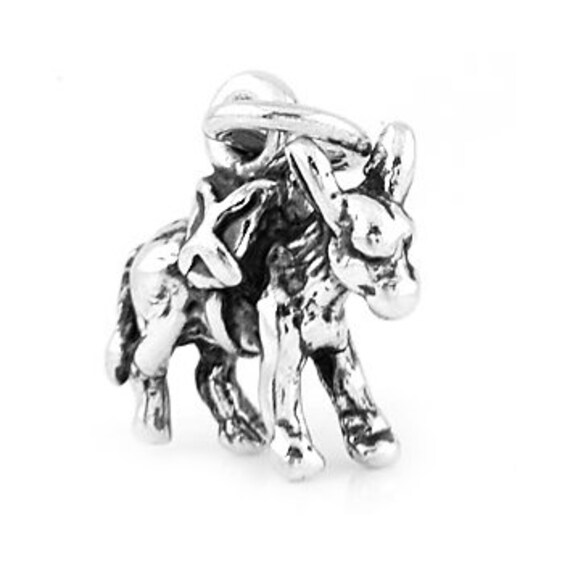 Sterling Silver Pack Mule Donkey Charm 3d Charm | Etsy