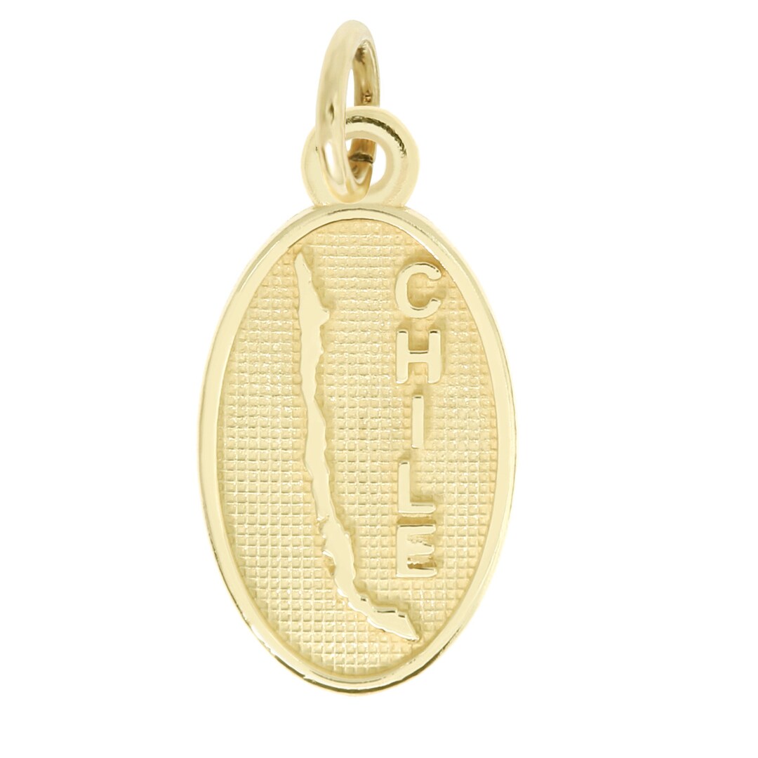 14kt Yellow Gold Polished Travel Chile Charm Pendant - Etsy UK