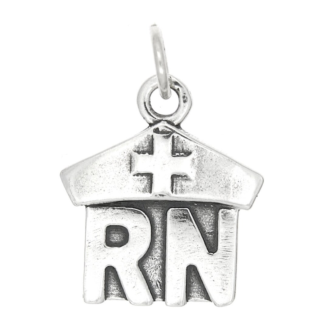 Registered Nurse RN Sterling Silver Charm -with Options - Etsy