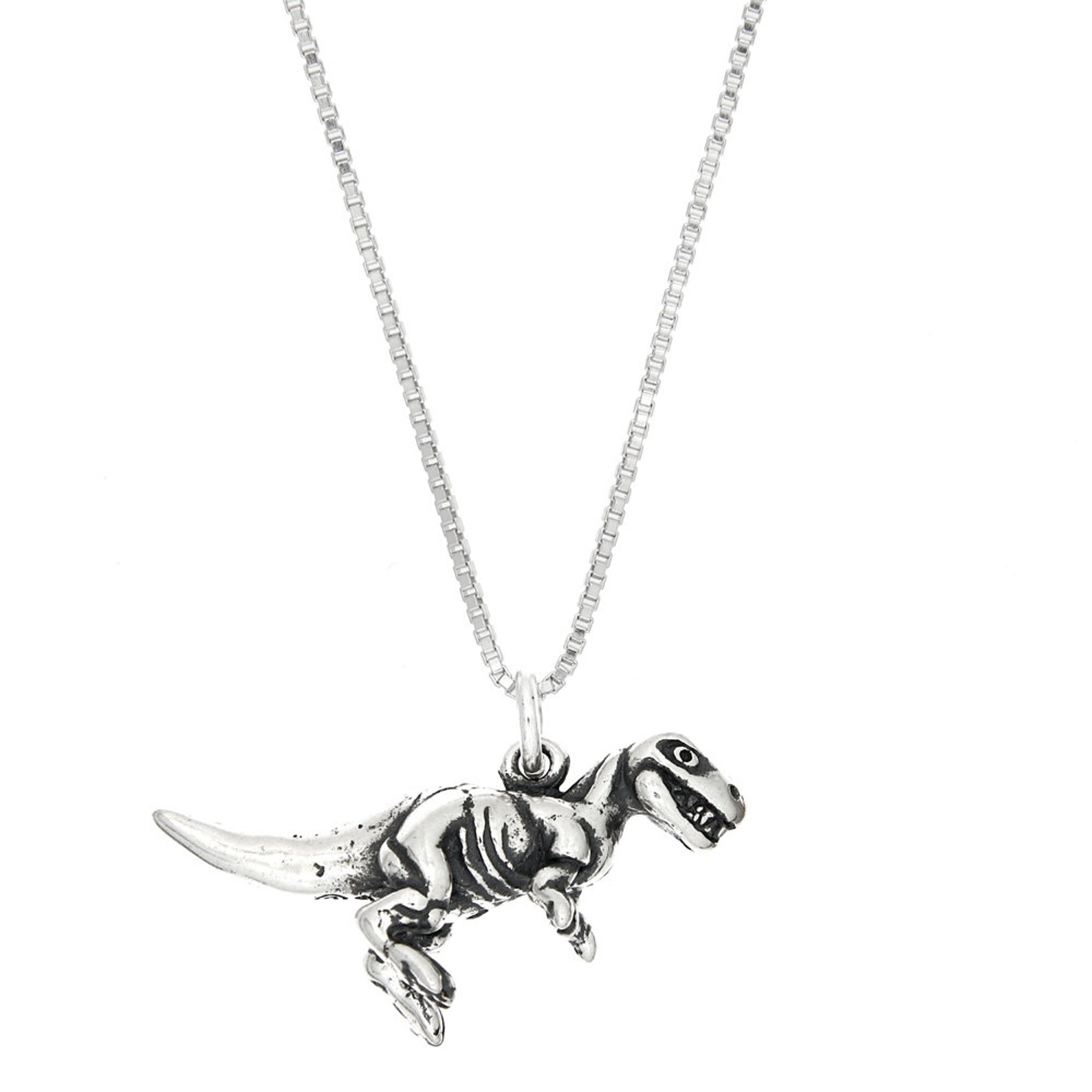 Sterling Silver Tyrannosaurus Rex T-rex Dinosaur Charm Pendant | Etsy