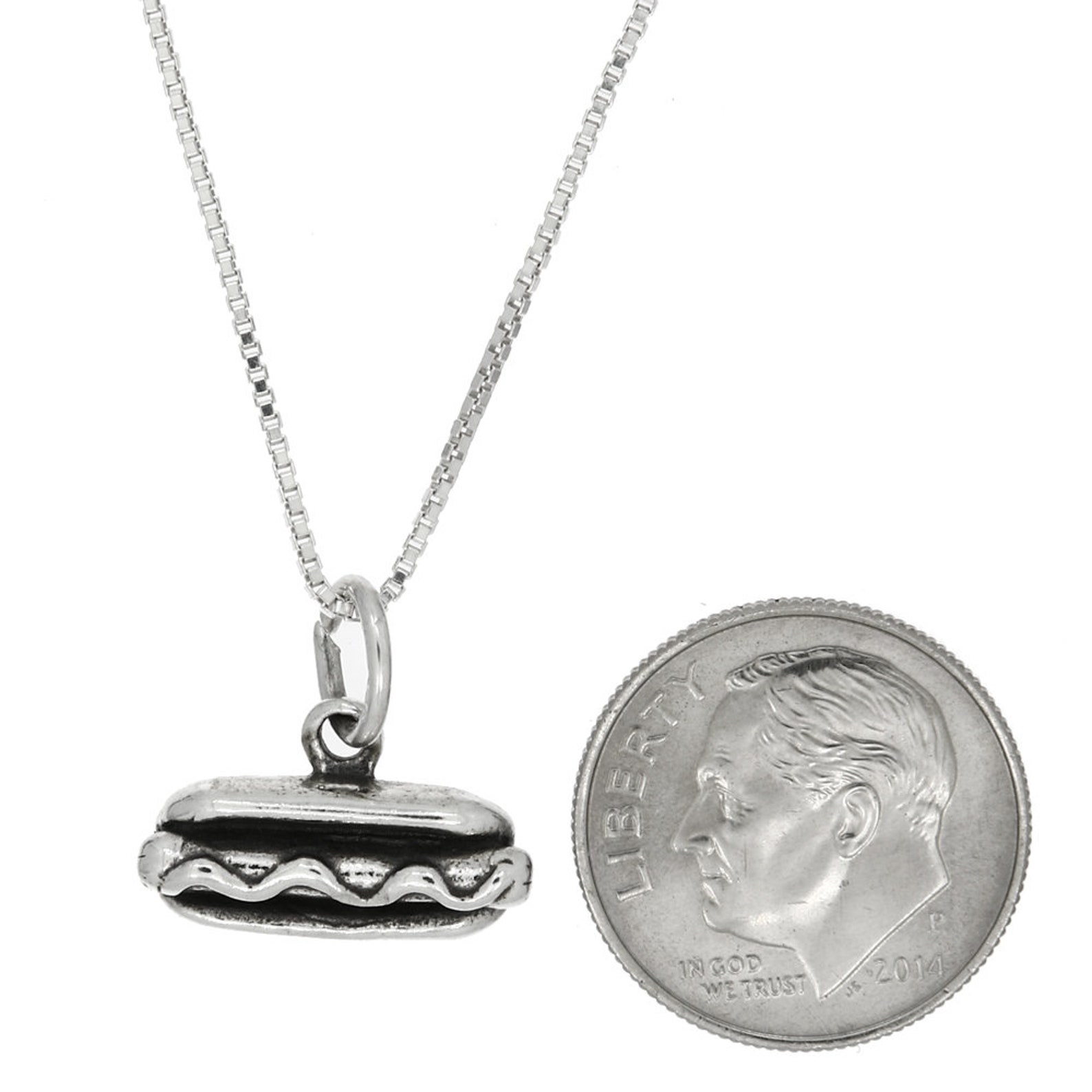Sterling Silver Hot Dog Charm 3d Charm with Options - Etsy