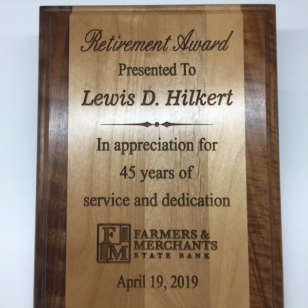 Retirement Plaque - Etsy