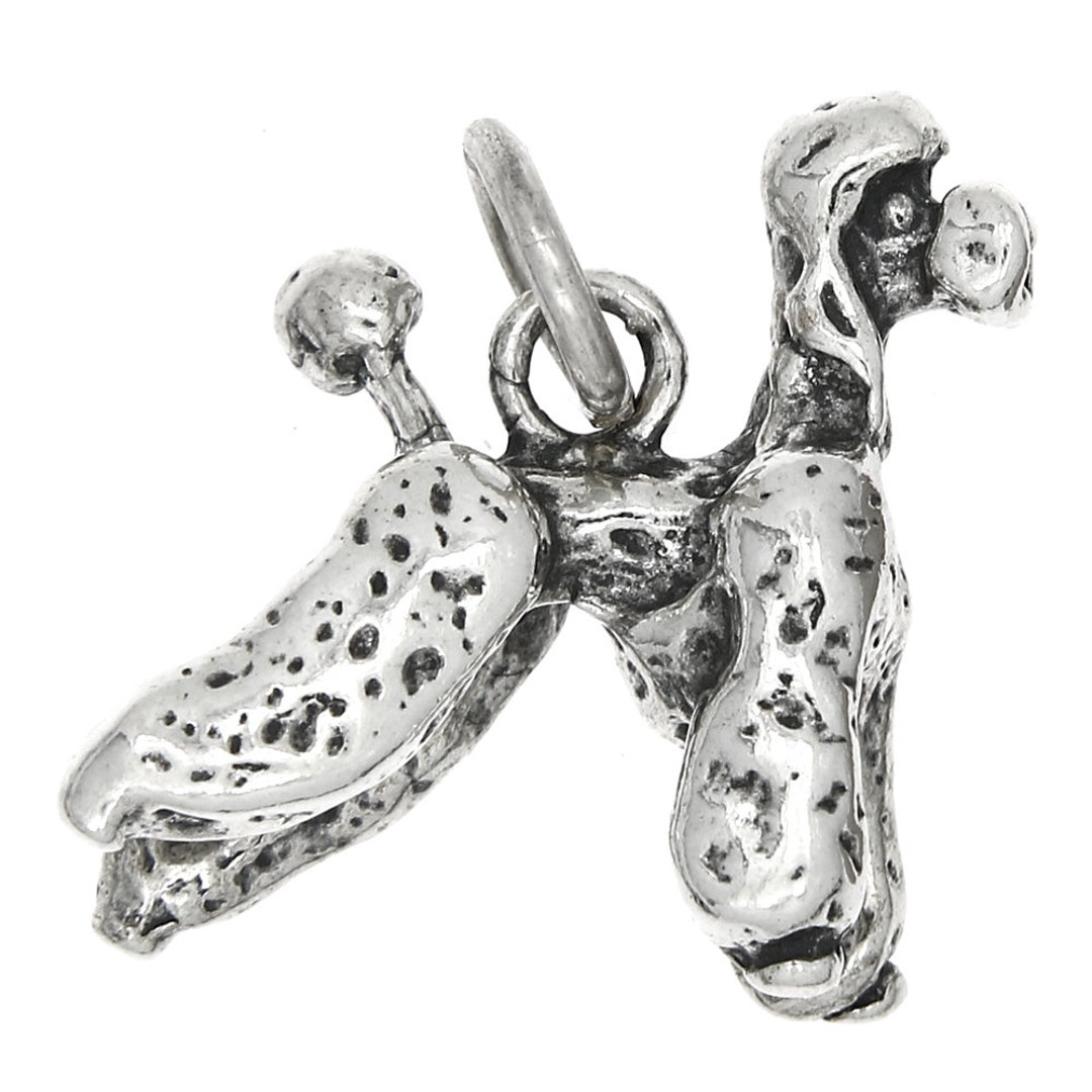 Sterling Silver Fancy Poodle Dog Charm Pendant 3D Charm with Options - Etsy