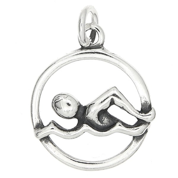 Swimmer Charm - Etsy