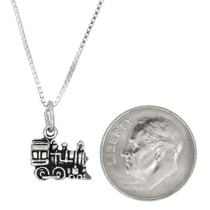 Sterling Silver Small Train Engine Charm 3d Charm with Options - Etsy