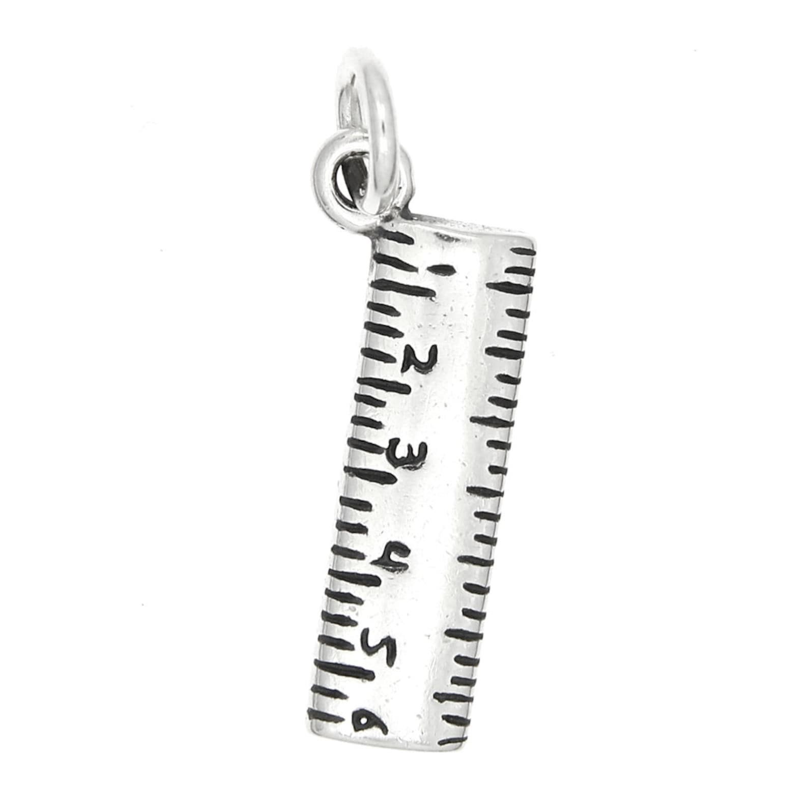 Sterling Silver One Sided Measurement Ruler Charm one Sided | Etsy