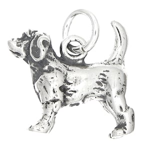 Sterling Silver Beagle Dog Charm 3d Charm with Options - Etsy