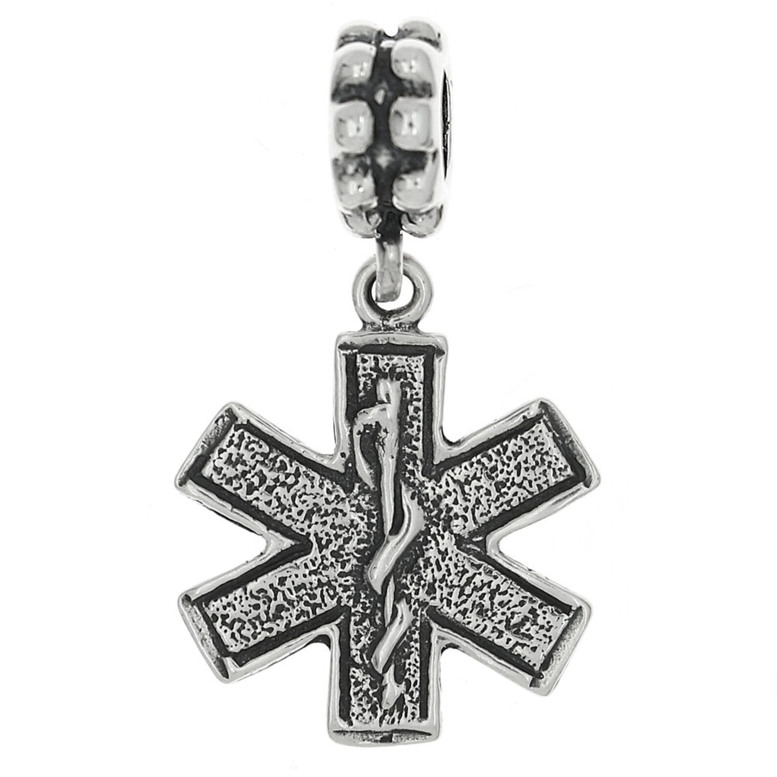 Sterling Silver Medical Paramedic Symbol Charm with Options - Etsy