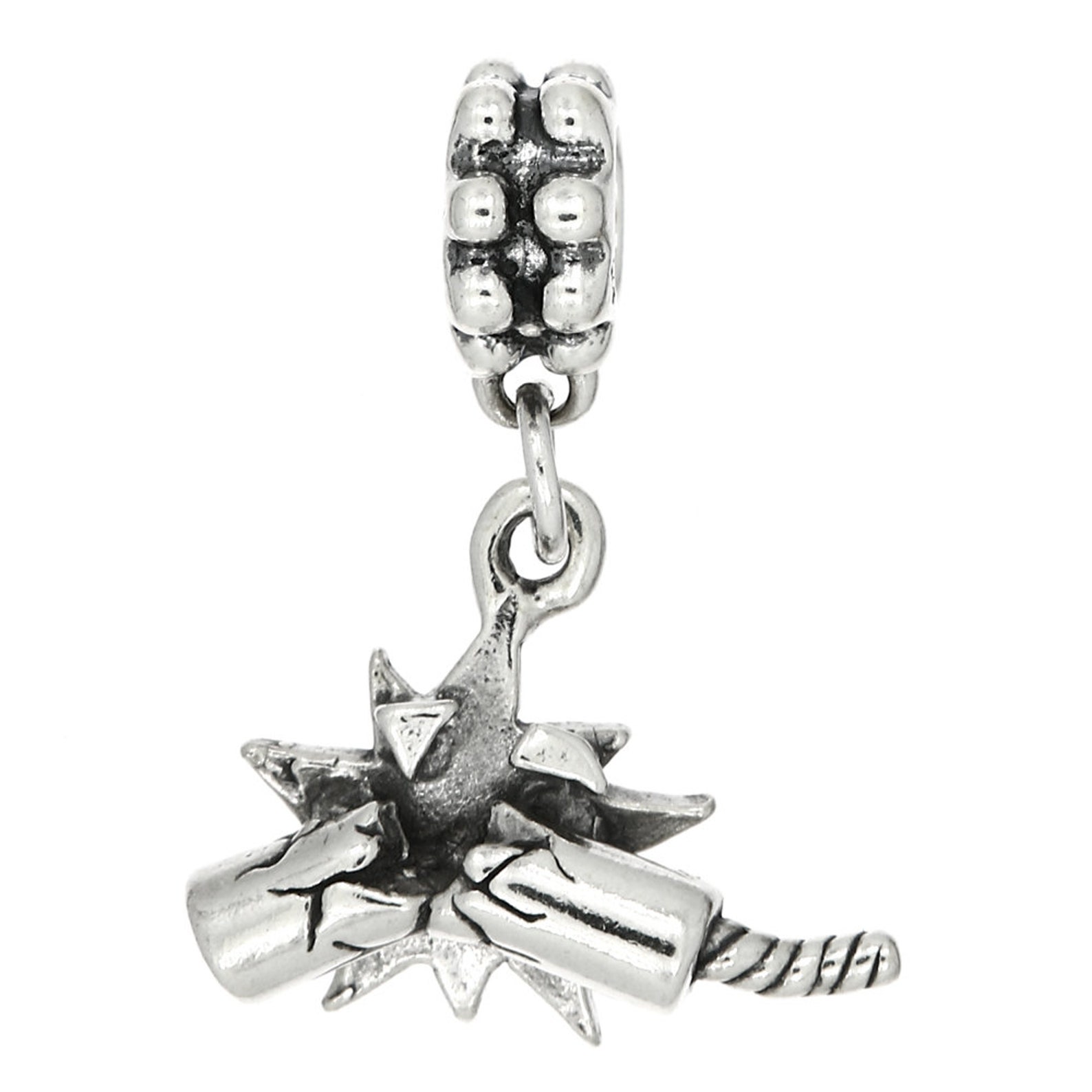 Sterling Silver Fireworks Charm Pendant 3D Charm with - Etsy