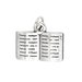 Sterling Silver Open Book Charm - Etsy