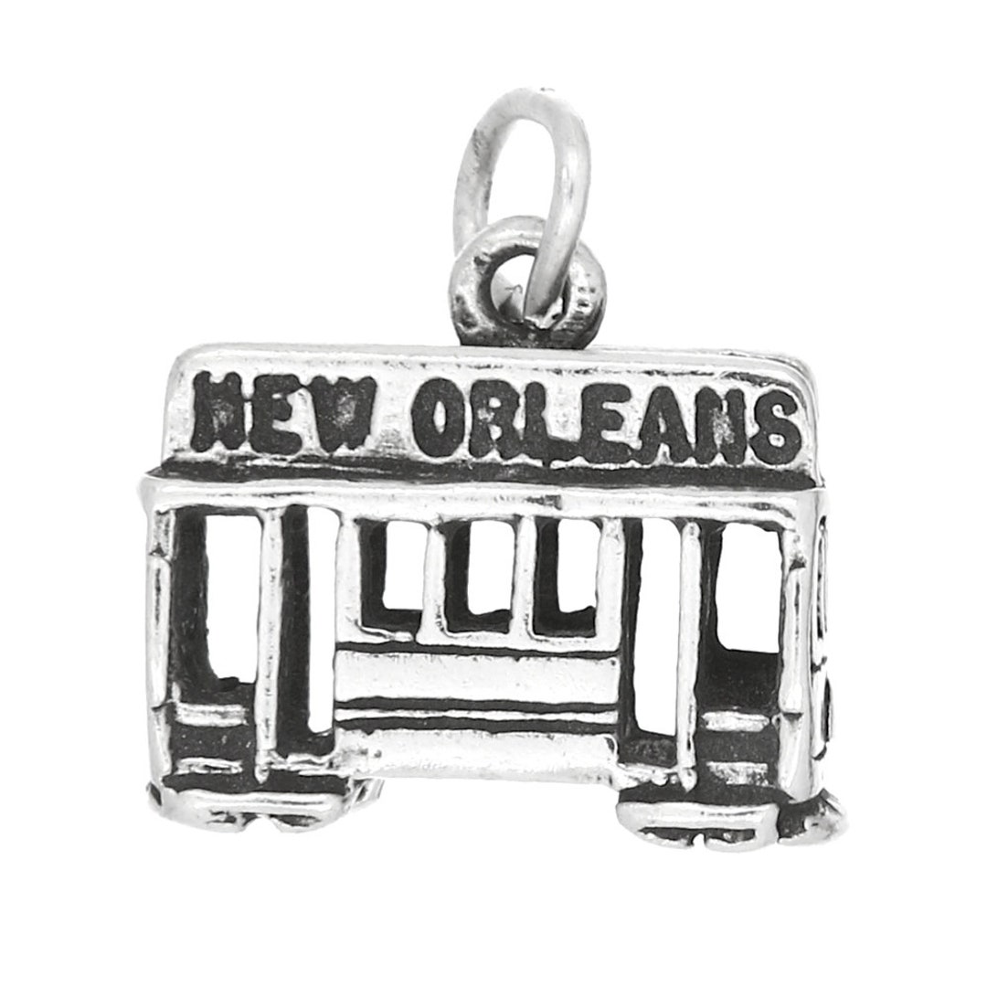 New Orleans Cable Sterling Silver 3D Charm -with Options - Etsy