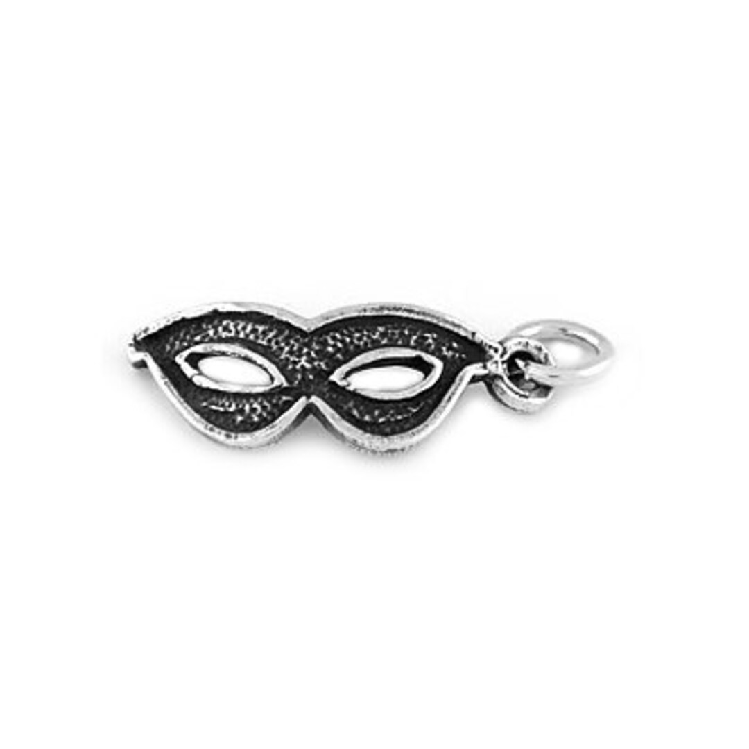 Sterling Silver Mardi Gras Masquerade Mask Charm 3d Charm - Etsy