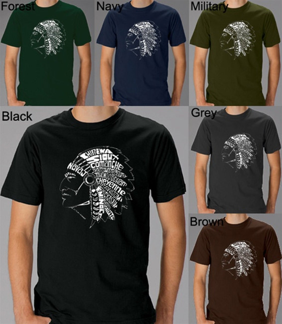 Men's T-shirt - Created Using the Names of Popular Native American ...