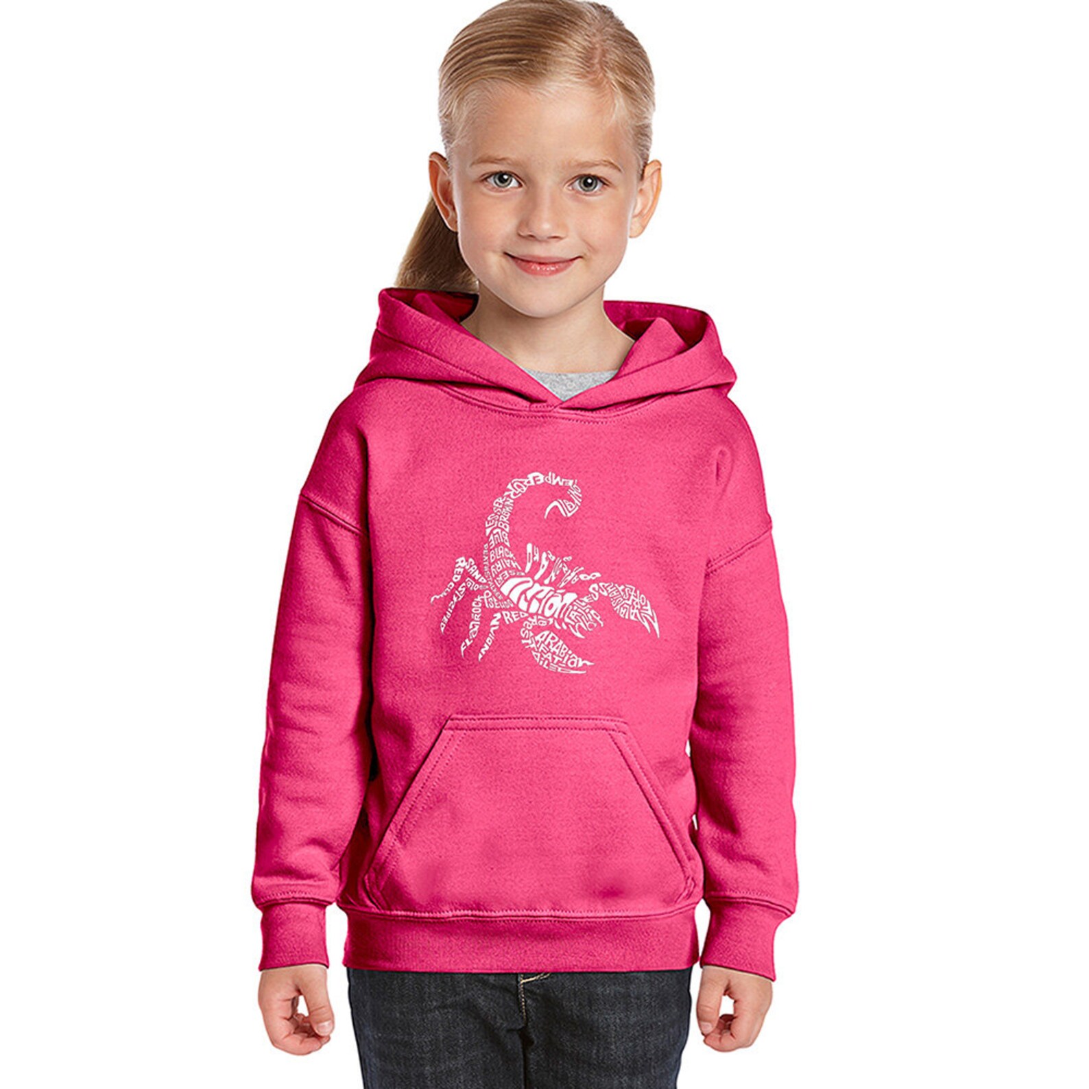 Girl's Hooded Sweatshirt Created Using Different Types - Etsy