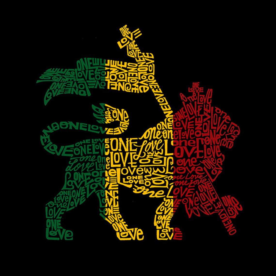 Men's Premium Blend Word Art T-shirt Rasta Lion One - Etsy