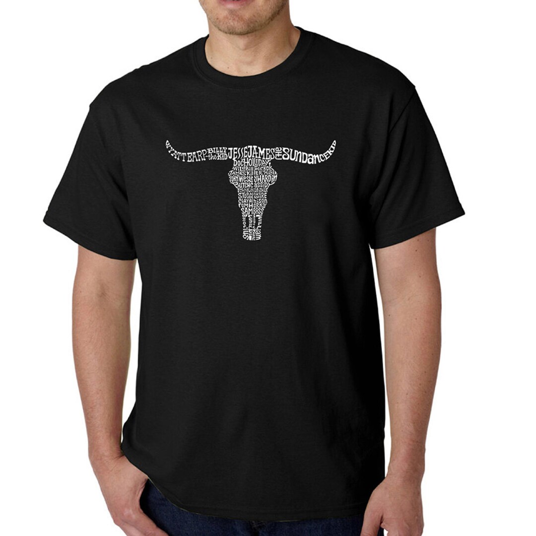 Men's T-shirt - Word Art - Names of Legendary Outlaws Created Out of ...