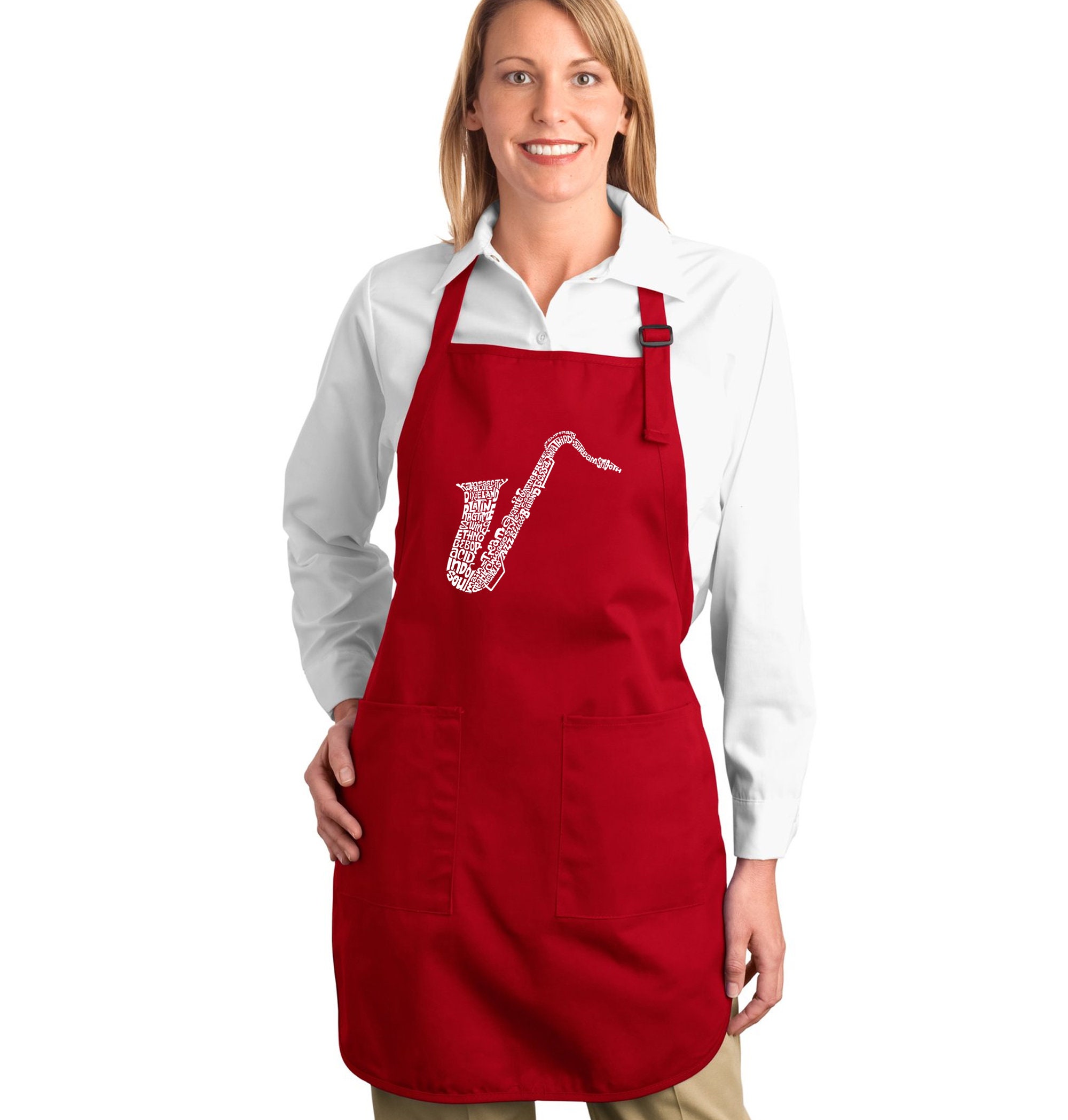 Full Length Word Art Apron - Sax - Etsy