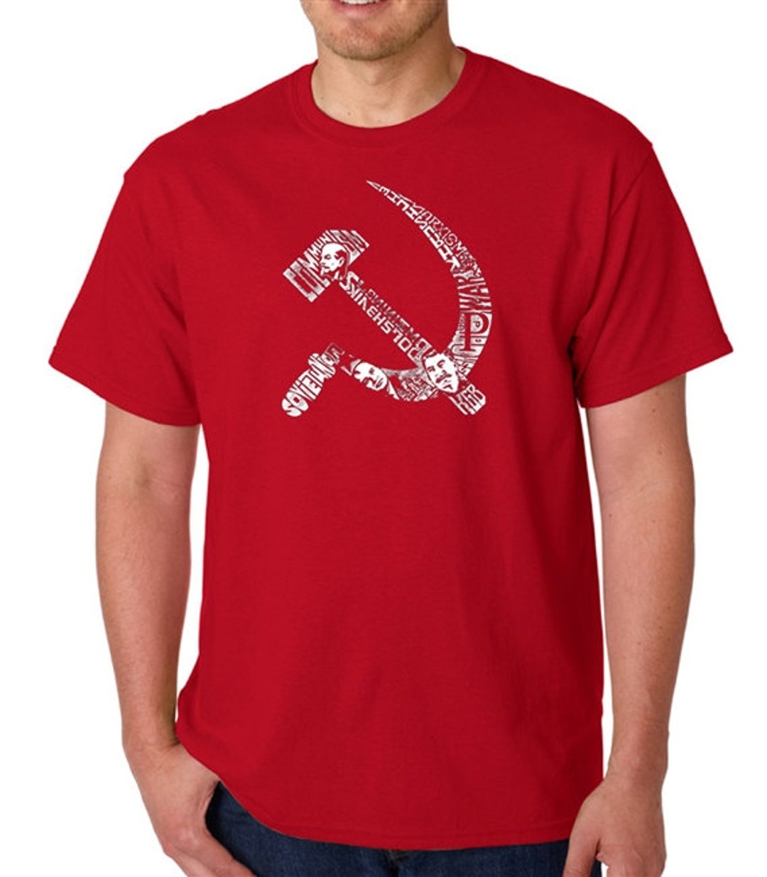 Men's T-shirt - Soviet Hammer and Sickle - Created Using Pictures and ...