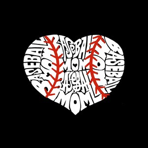 Women's Word Art Long Sleeve T-shirt Baseball Mom - Etsy