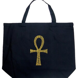 Large Word Art Tote Bag - ANKH - Etsy